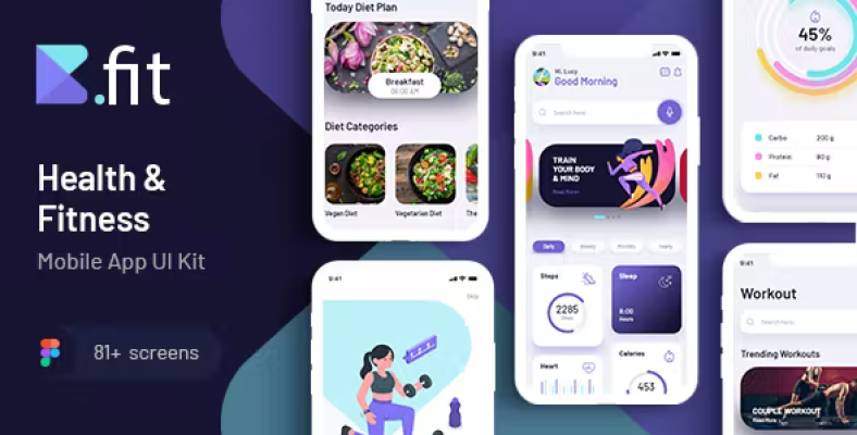 Bfit | Fitness App UI Kit for Figma - Nulled
