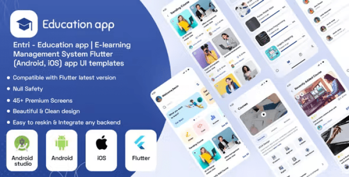 Entri - Education app | E-learning Management System Flutter 3.0 ...