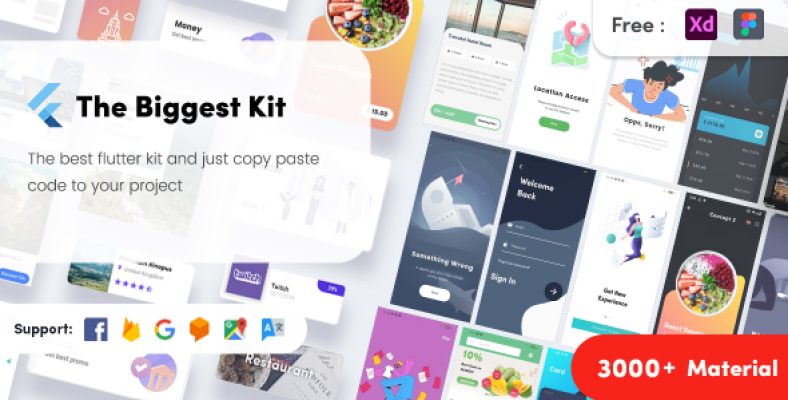 Flutter Biggest UI Kits and Flutter Big Materials - Flutter 3.0 UI KIT ...
