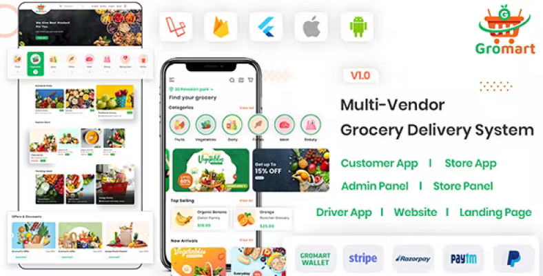 GroMart | Grocery Store App | Grocery Delivery | Multi -Vendor Grocery ...