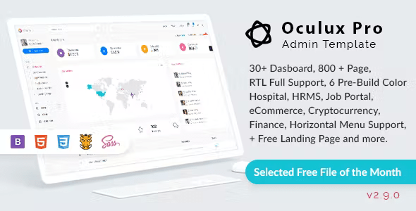 Oculux Bootstrap 4 5 0 Admin Dashboard Template Ui Kit Nulled