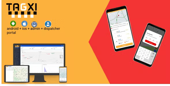 TAGXI - Taxi Application | Uber clone - Android + IOS + Dashboard - Nulled