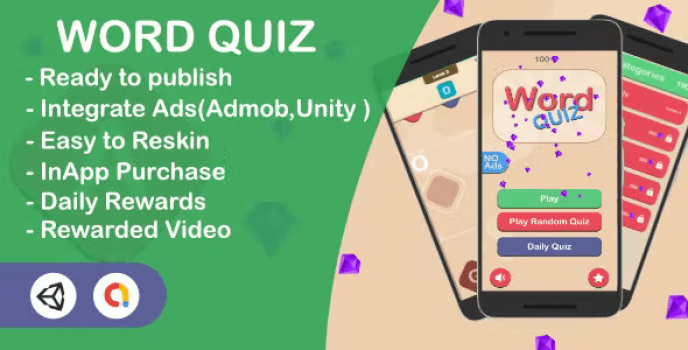 Word Quiz - Learn Words (Unity Complete Game + Admob + Unity Ads) - Nulled