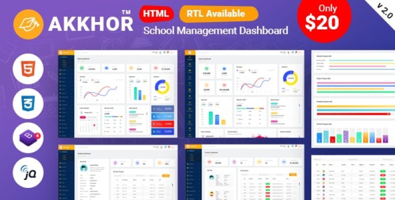 Akkhor - School Management Admin Template - Nulled