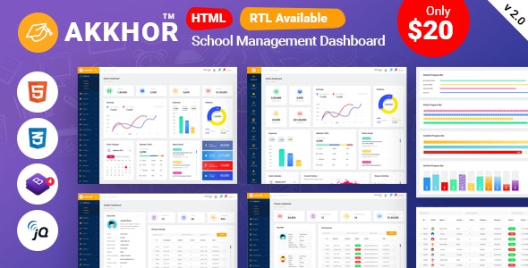 Akkhor - School Management Admin Template - Nulled