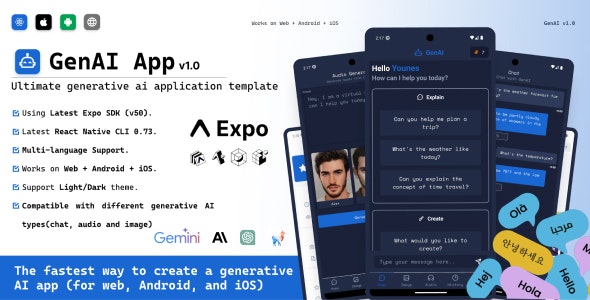 GenAI v1.0 (Expo v50 -latest) | Ultimate generative AI application ...
