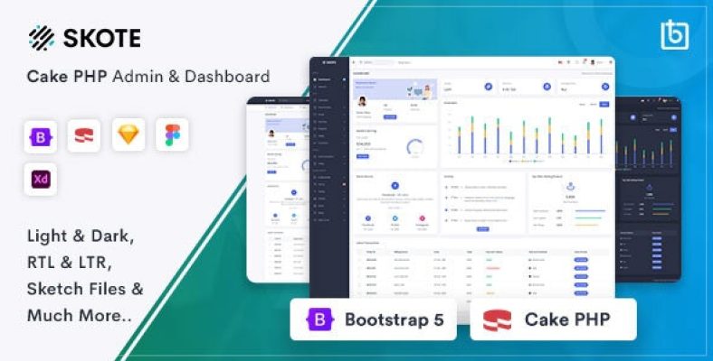 Skote - Cake PHP Admin Dashboard Template - Nulled