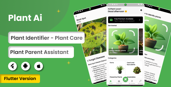 Plant AI - Plant Identifier | Plant Care | Flutter Android/iOS Full ...
