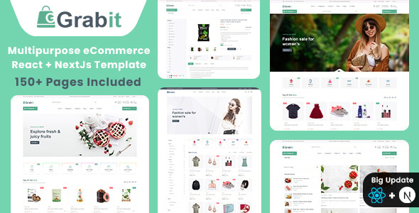 Grabit - Multipurpose eCommerce React + NextJs Template - Nulled