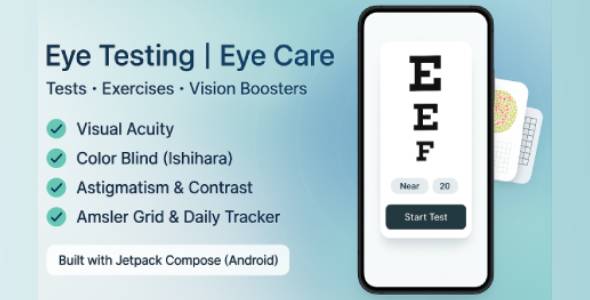 Android Eye Test Eye Care App – Visual Acuity, Color Blind, Amsler ...