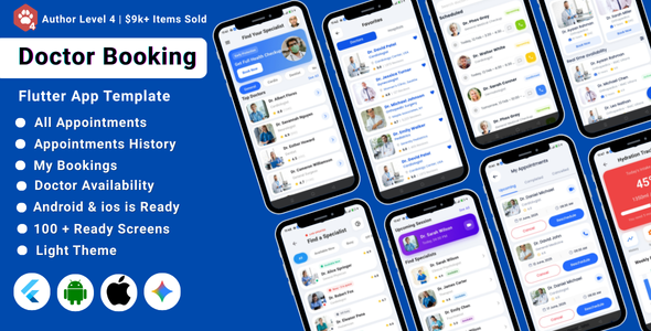 AI-Powered Healthcare Appointment Booking Flutter App Template | Doctor ...