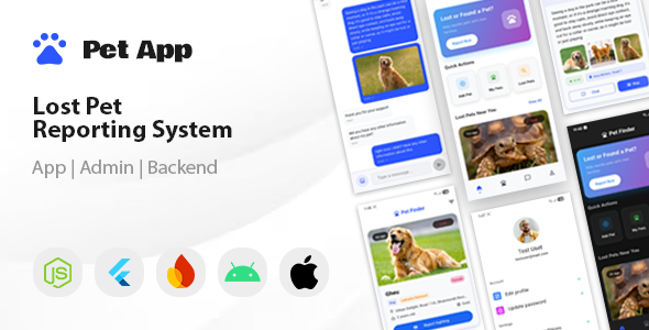 PetApp - Pet Lost Found | Missing Pet Management System - Nulled