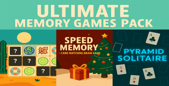 Ultimate Memory Games Pack – 3 Premium HTML5 Puzzle Games - Nulled